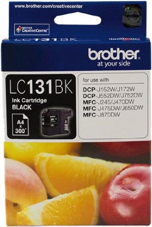 Genuine LC131BK Brother Black Ink Cartridge