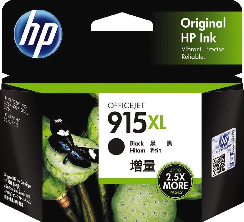 Genuine 915XL HP Black Hi Capacity Ink Cartridge