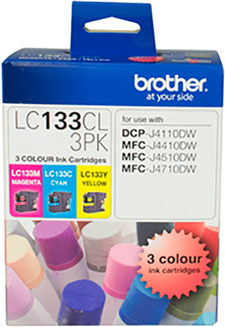 Genuine LC133CL3PK Brother Ink Colour 3 Pack