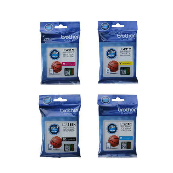 LC431 Brother Value Pack - B/C/M&Y Ink Cartridges